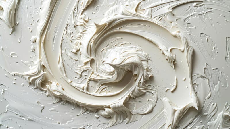 Abstract Spiral Pattern of Construction Putty after Cooking. Traces of ...