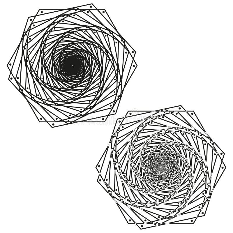Abstract Spiral Pattern. Geometric Vortex Shapes. Dynamic Rotation ...