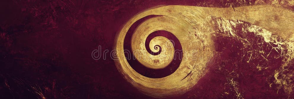 Abstract Spiral Pattern on Maroon Background Creating a Hypnotic Visual ...