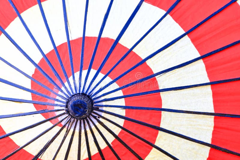 An Abstract Spiral Pattern Printing on a Red Traditional Japanese ...