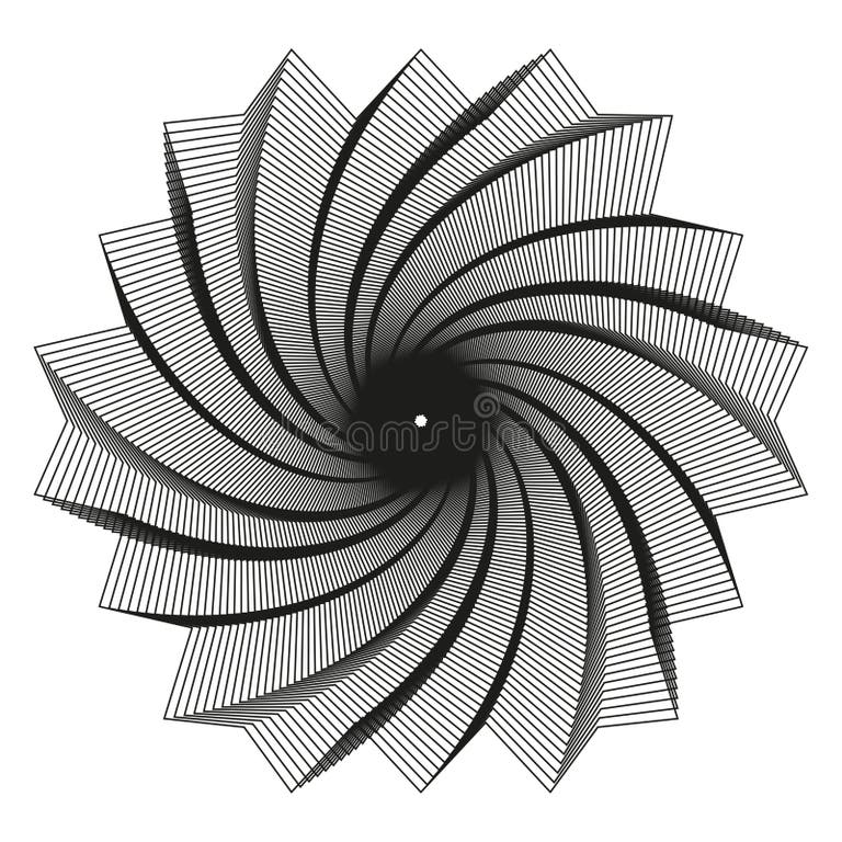 Abstract Spiral Pattern. Radial Line Design. Hypnotic Rotation Effect ...