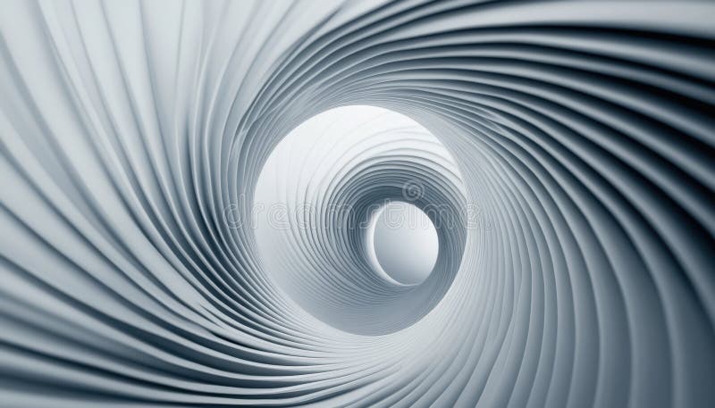 Abstract Spiral Pattern with Smooth Textures in Light Gray Tones Stock ...