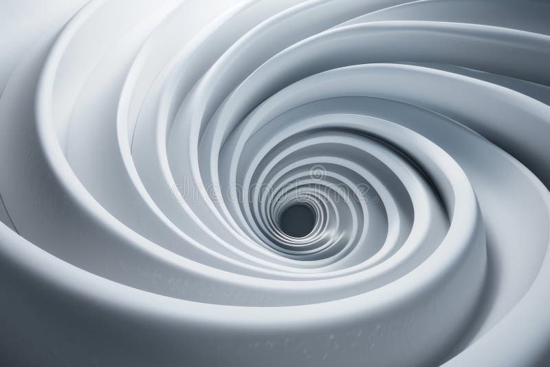 Abstract Spiral Pattern with Soft White Curves Creating a Hypnotic and ...