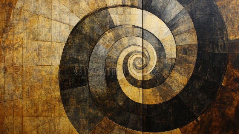 Abstract Spiral Pattern with Vintage Textures for Creative Design ...