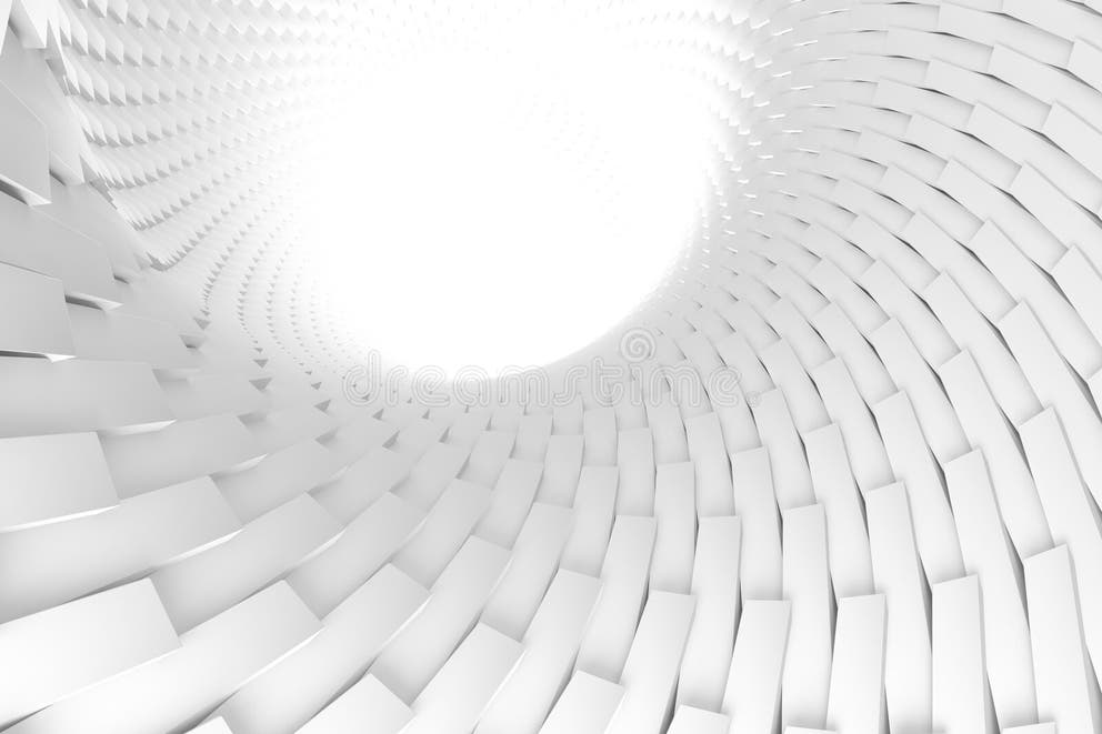 Abstract Spiral Pattern with White Geometric Blocks Stock Illustration ...