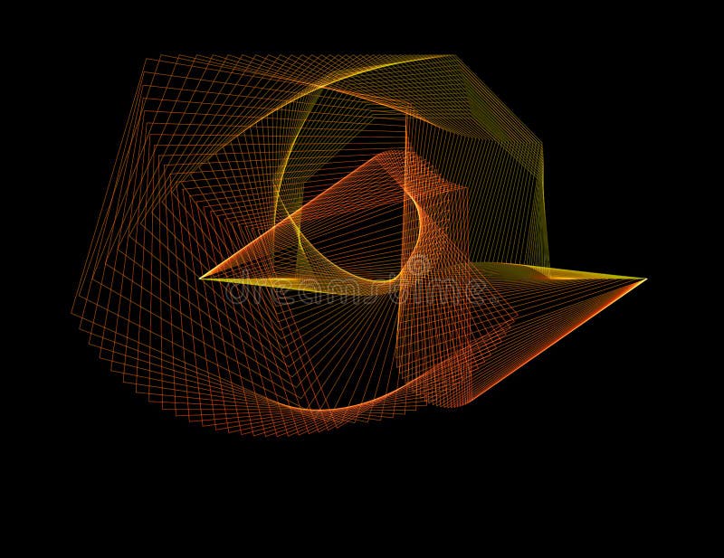 Abstract Spiral Shapes and Triangles Stock Image - Illustration of ...