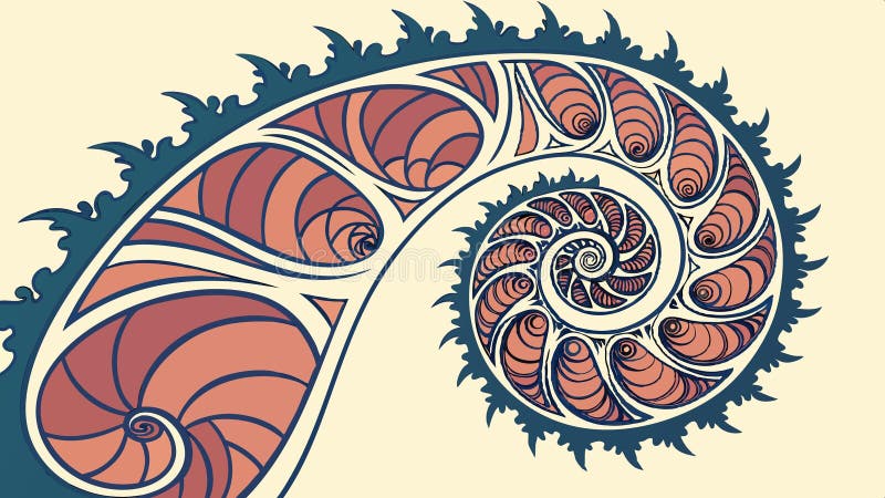 Abstract Spiral Shell Design, Organic and Natural Shape Vector Design ...