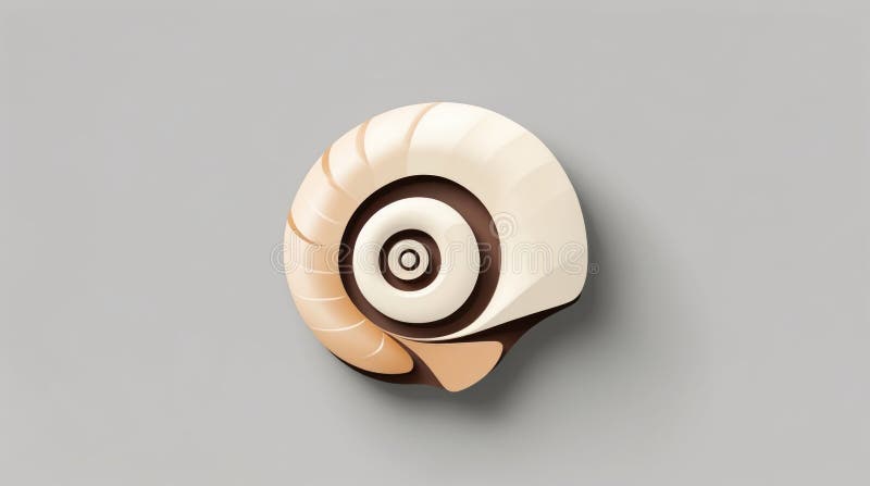 Abstract Spiral Shell Design with Smooth Gradient Colors and Geometric ...