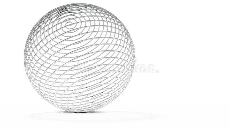 Abstract Spiral Sphere with Shadow Stock Illustration - Illustration of ...