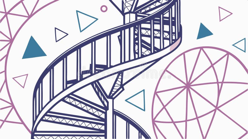 Abstract Spiral Staircase Illustration, Architecture, Ascent, and ...