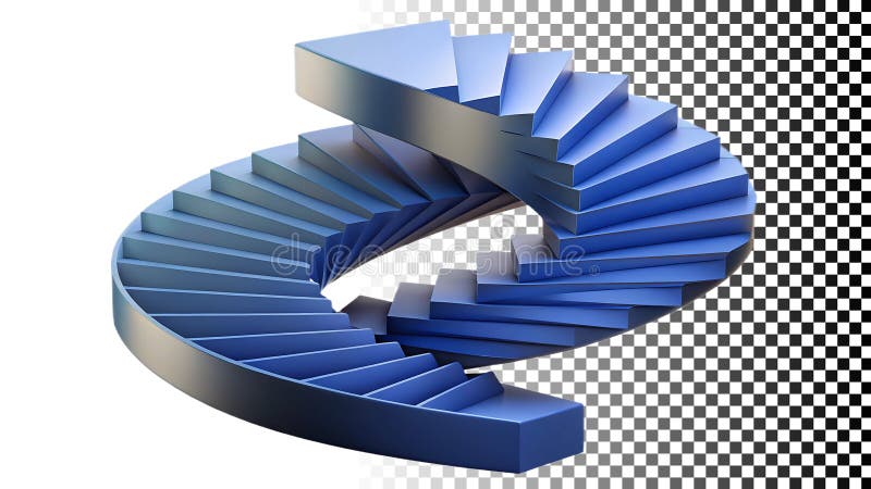 Abstract Spiral Staircase, Representing Progress or Complex Journey ...