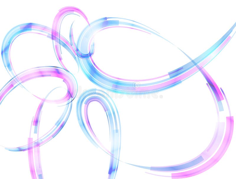 Abstract Spiral Stripes in Form of Loops and Arcs Stock Vector ...