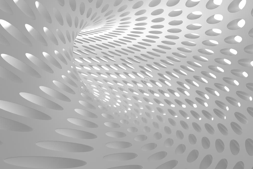 Abstract Spiral Structure with Circular Patterns for Architectural ...