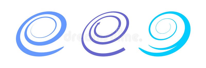 Abstract Spiral Swirl Icons. Design Elements Set Stock Vector ...