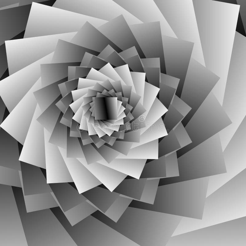 Abstract Spiral, Vortex Effects with Concentric Shapes Blended Inward ...