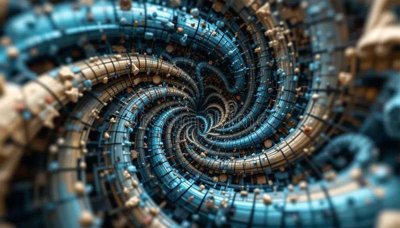 Abstract Spiral Vortex: Futuristic Technology Background - Generative ...