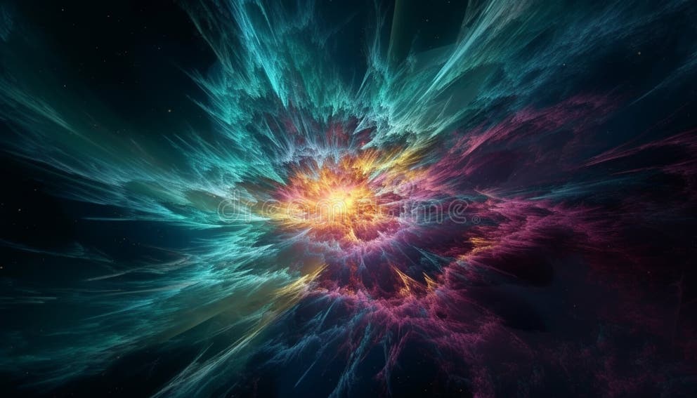 Abstract Spiral Wave Exploding in Deep Space, Sparking Imagination ...
