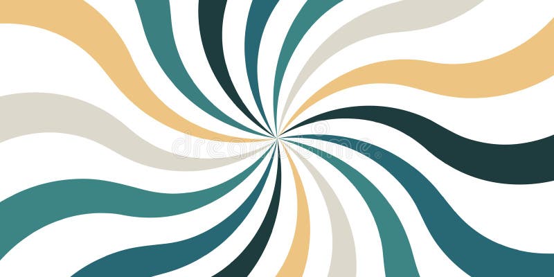 Abstract Spiraling Colored Groovy Banner with Wavy Shapes in Neutral ...