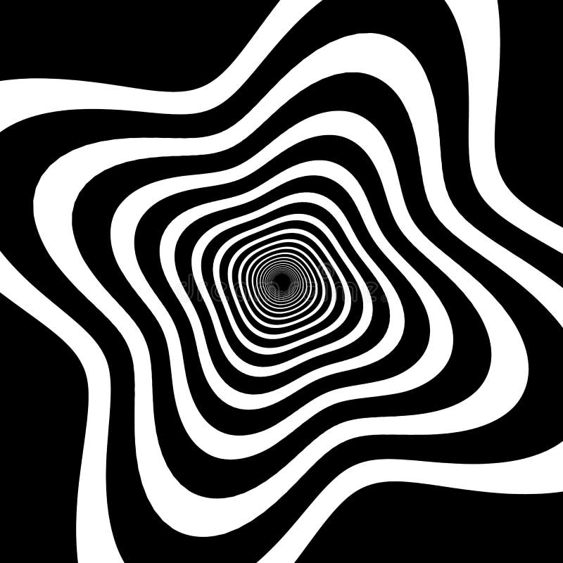 Abstract Spirally Monochrome Element with Overlapping Circles Stock ...