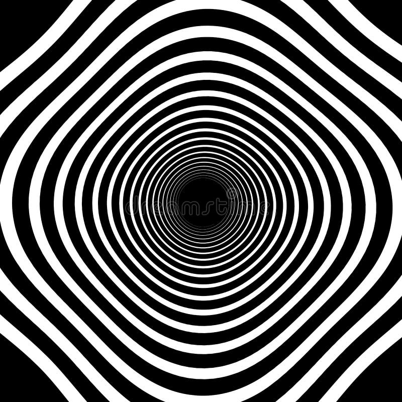 Abstract Spirally Monochrome Element with Overlapping Circles Stock ...