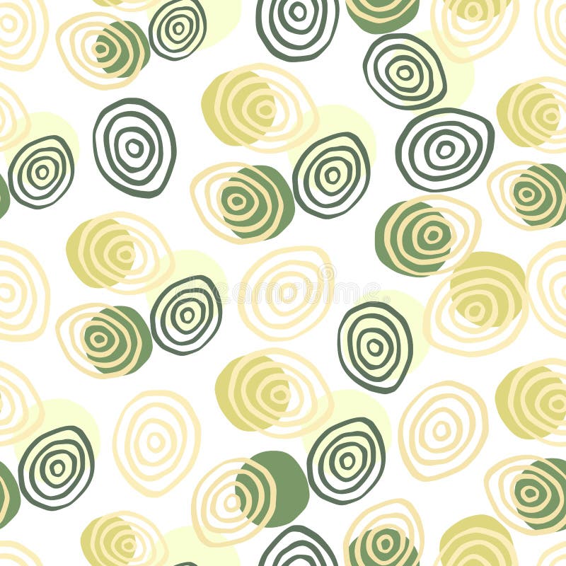 Random Spirals Seamless Pattern. Hand Drawn Vector Wallpaper. Artistic Backdrop. Retro Vintage ...