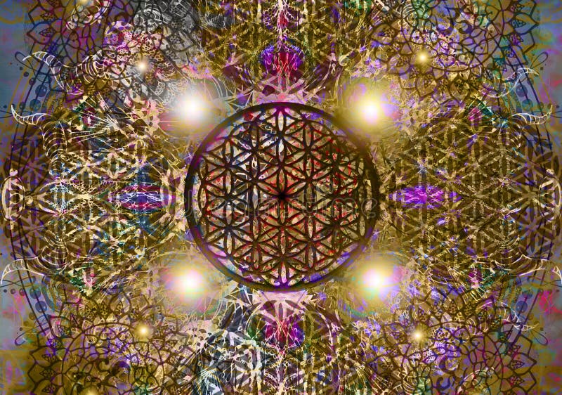 Abstract New Age Spiritual Background Stock Illustration - Illustration ...