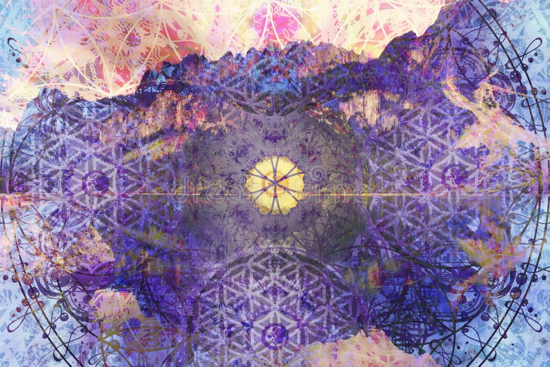 Abstract New Age Spiritual Background Stock Illustration - Illustration ...