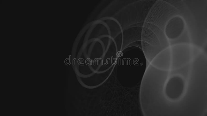 Circular Spirograph Drawing on Black Background, Looping Animation ...