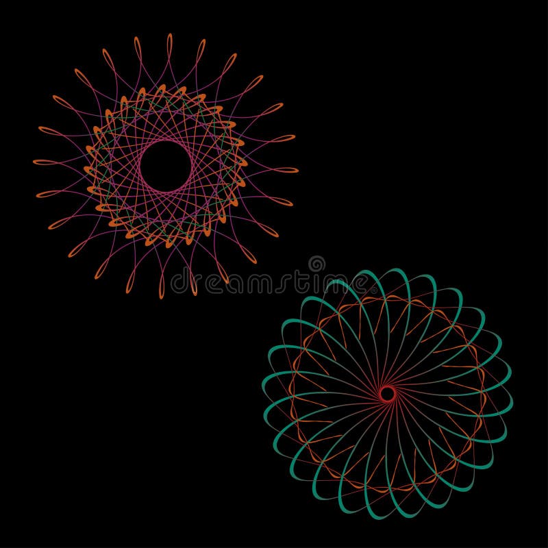 Abstract Spirograph Art , Parabolic Curve of Line in Circle Form ...
