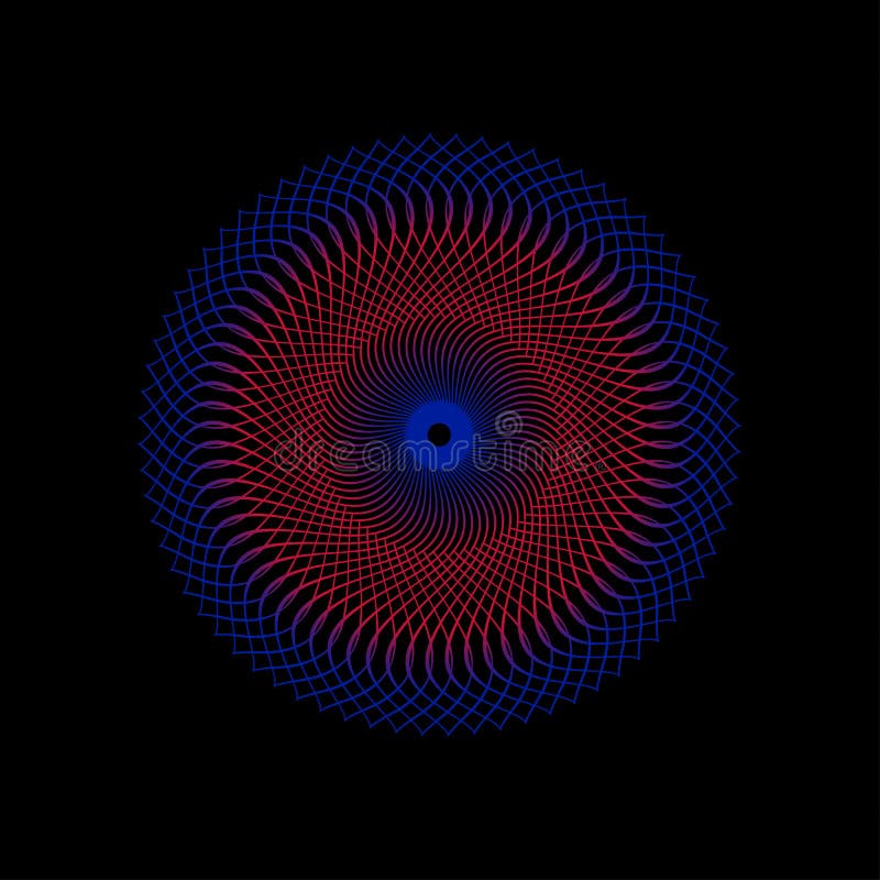 Abstract Spirograph Art , Parabolic Curve of Line in Circle Form ...