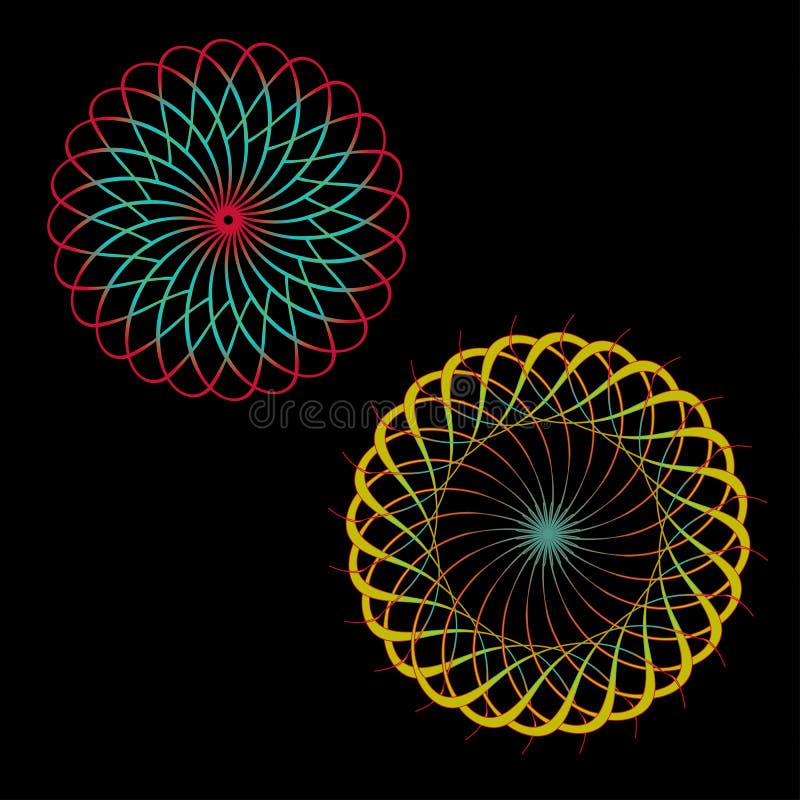 Abstract Spirograph Art , Parabolic Curve of Line in Circle Form ... Abstract Spirograph Art , Parabolic Curve of Line in Circle Form ...