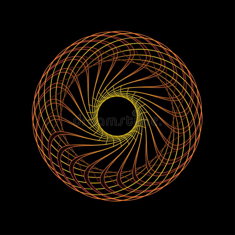 Abstract Spirograph Art , Parabolic Curve of Line in Circle Form ...