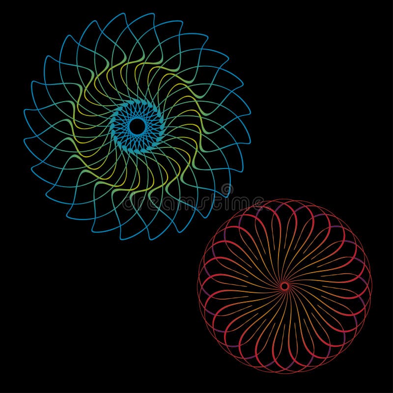 Abstract Spirograph Art , Parabolic Curve of Line in Circle Form ...
