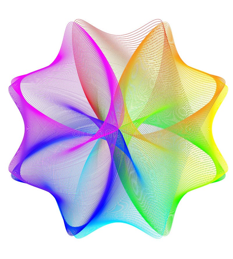 Rainbow Spirograph Background Stock Vector - Illustration of green ...