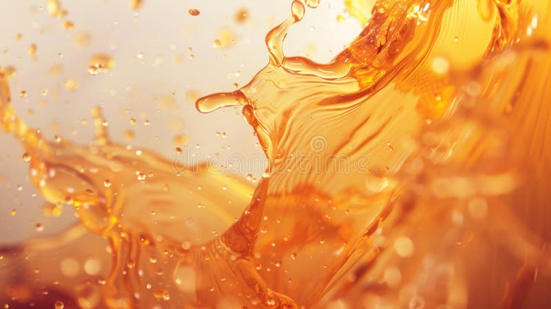 Abstract Splash of Amber Liquid Stock Photo - Image of fluidity ...
