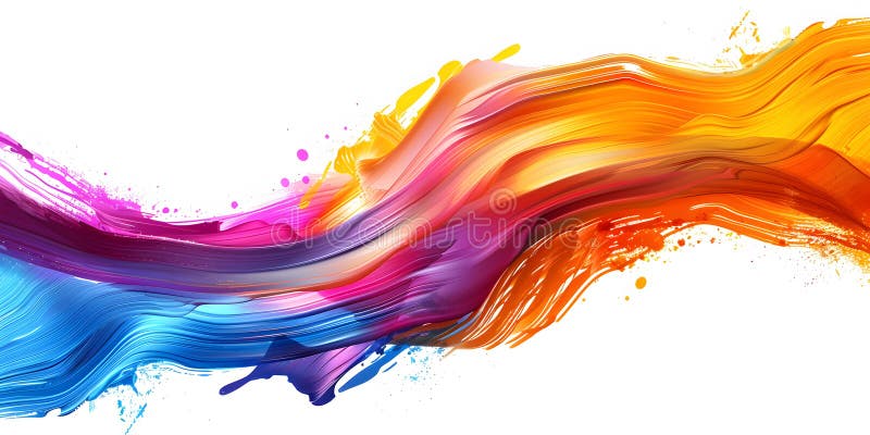 Abstract Splash Background with Dynamic Ribbon and Wave Brush Strokes ...