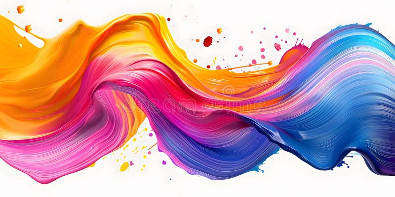 Abstract Splash Background with Dynamic Ribbon and Wave Brush Strokes ...