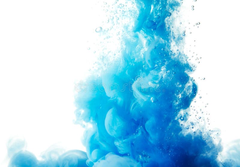 Abstract Splash of Blue Paint Stock Image - Image of drip, isolated ...
