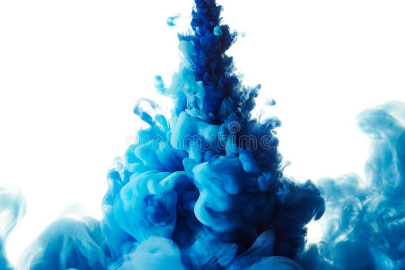 Abstract Splash of Blue Paint Stock Image - Image of movement, motion ...