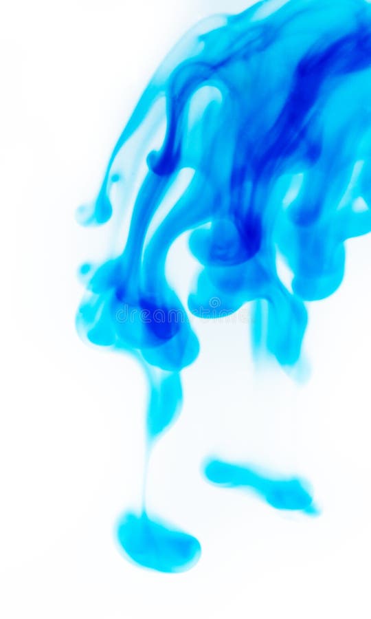 Abstract Splash of Blue Paint. Ink in Water Stock Image - Image of ...