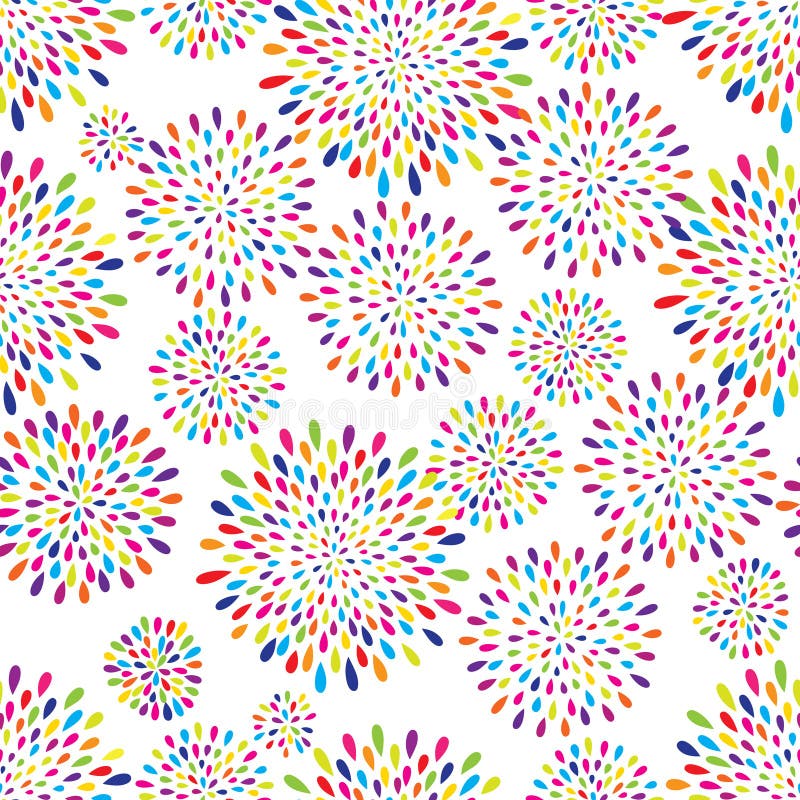 Abstract Splash Drop Pattern. Firework Flowers or Lights Spot ...