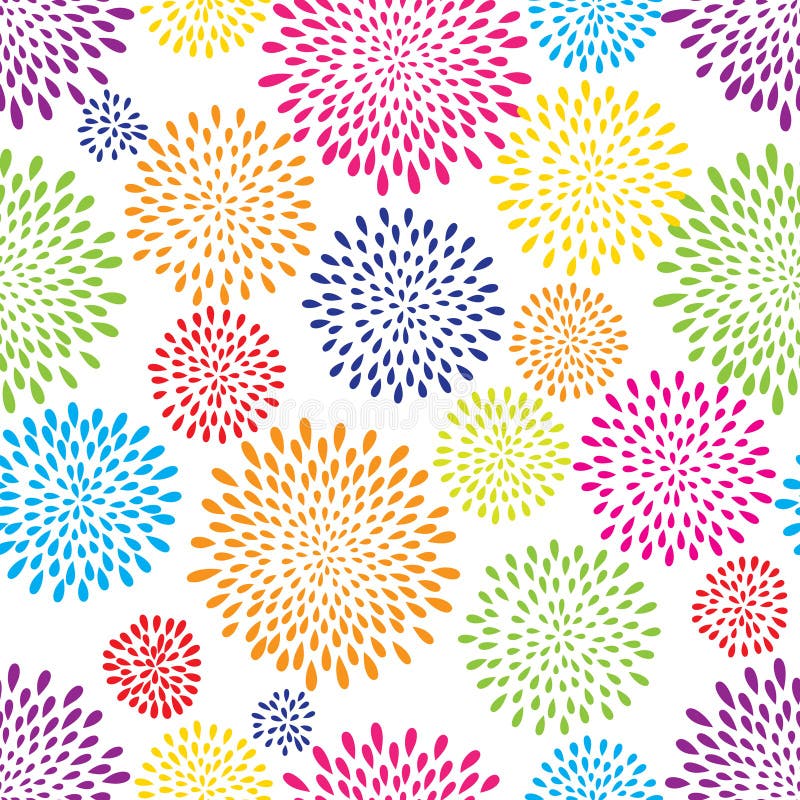 Abstract Splash Drop Pattern. Firework Flowers or Lights Spot ...