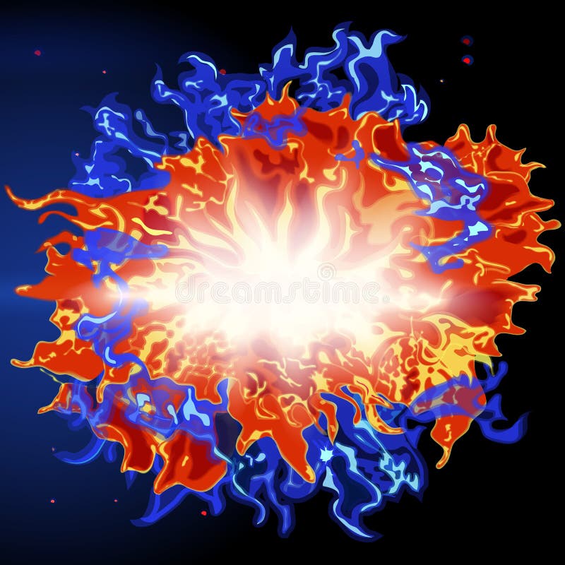 Abstract splash of fire stock vector. Illustration of cooking - 97397880