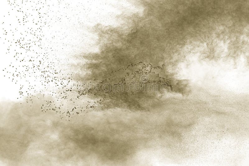 Abstract Splash of Green Colored Powder on White Background.Green ...