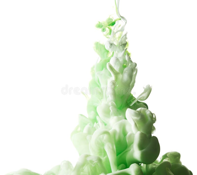 Abstract Splash of Green Paint Stock Photo - Image of shape ...