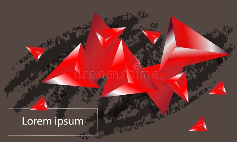 Abstract Splash Multiple Red Triangle Stock Vector - Illustration of ...