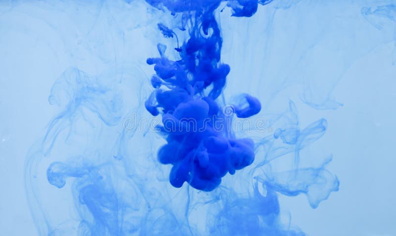 Abstract Splash of Paint Blue Ink Water Stock Photo - Image of pattern ...