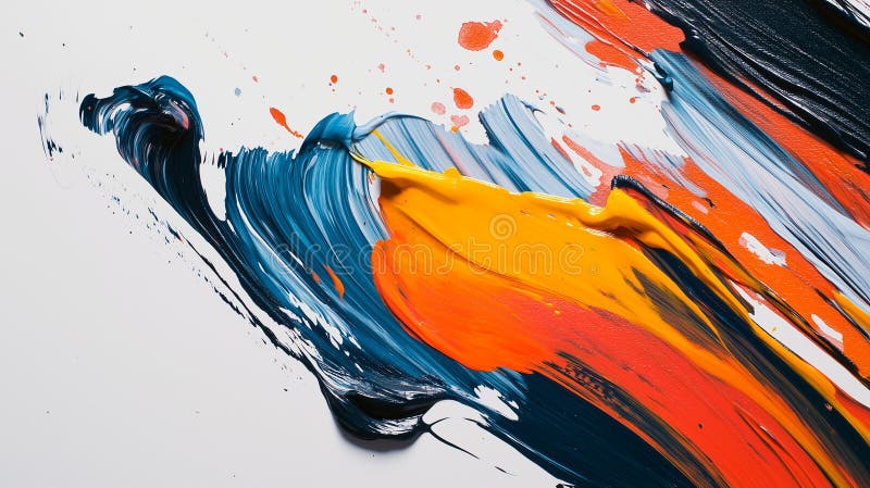 Abstract Splash of Paint in Bold Colors Isolated on White Background ...