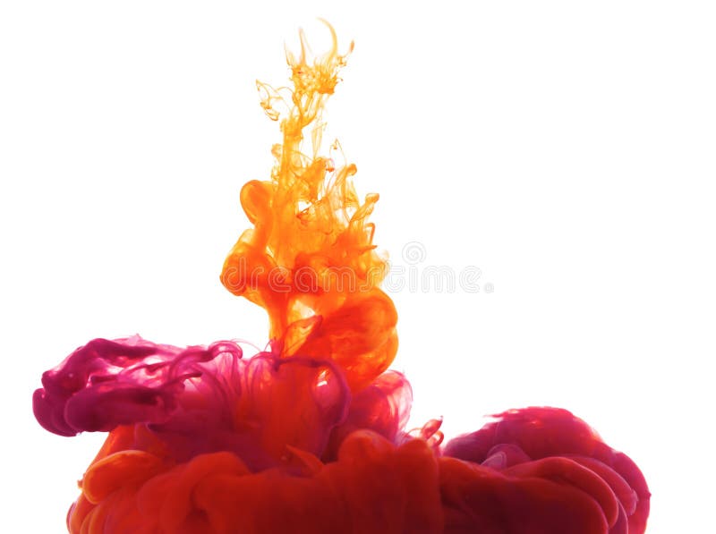 Abstract Splash of Paint on White Background Stock Image - Image of ...