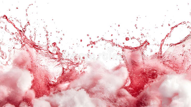 Abstract Splash of Red Liquid and Foam Stock Illustration ...